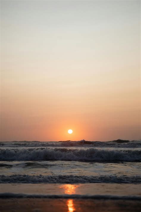 황금 시간대의 바다 거품 · 무료 스톡 사진