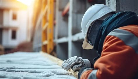 Premium Photo Professional Worker Applying Foam
