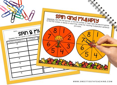 Fall Multiplication Center Activities 2nd 3rd Grade Arrays