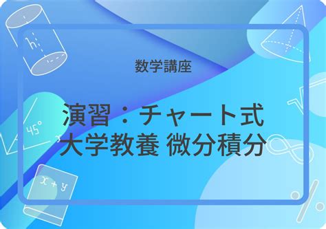 演習チャート式大学教養 微分積分 集団授業 すうがくぶんか