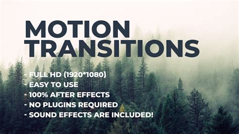 Transitions After Effects Templates Motion Array