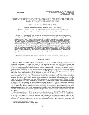 Fillable Online GENERATING FINITE STATE TRANSDUCERS FOR SEMI Fax Email Print PdfFiller