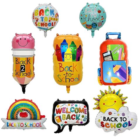 Back To School Decor Welcome Back To School Balloon Set 8pcs School
