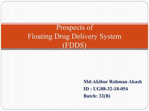 Floating Drug Delivery System Ppt Pptx