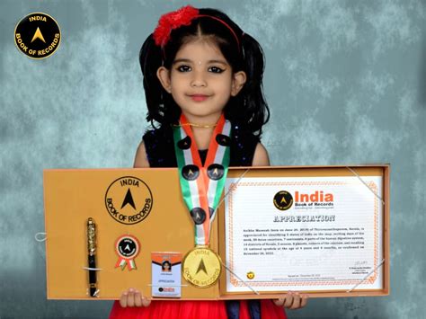 Anikha Maneesh Appreciation India Book Of Records