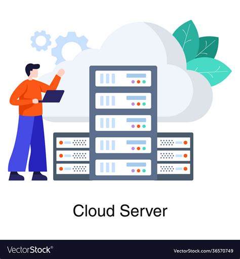 Cloud Server Royalty Free Vector Image Vectorstock