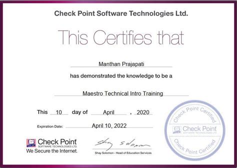 Manthan Prajapati On Linkedin Checkpoint Securityfirst Hyperscale