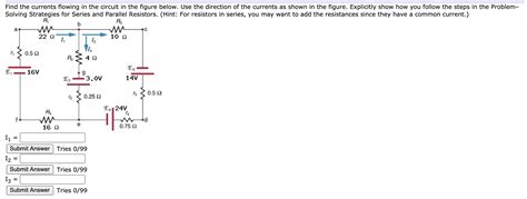 Solved Find The Currents Flowing In The Circuit In The Chegg Com