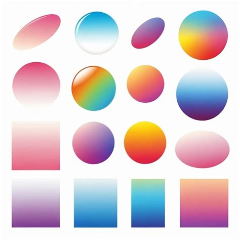 Gradient Vector Set White Background Isolated A High Quality Premium