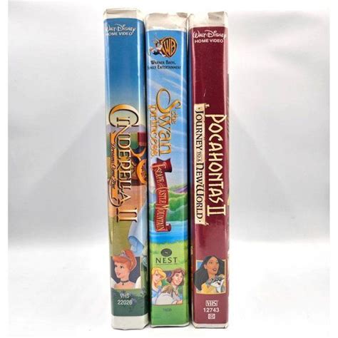 Disney Vhs Princess 2 Classics Cinderella Ii Swan Princess Ii