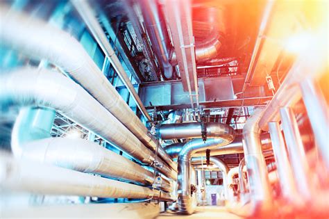 산업 공장 다양한 메커니즘및 금속 파이프 톤 이미지 모션 블러 효과 강철에 대한 스톡 사진 및 기타 이미지 강철 건축물 공장 산업 건물 Istock