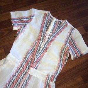 Tularosa Pants And Jumpsuits Tularose White Red Blue Romper Made In