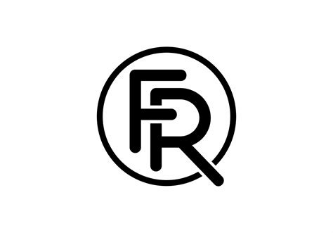 Black Fr In Circle Initial Letter Logo 6524023 Vector Art At Vecteezy
