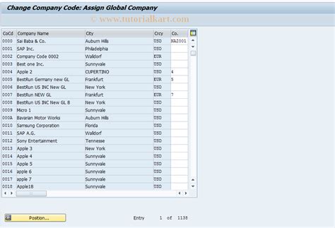 Occf Sap Tcode Create Gl Customizing Company Code