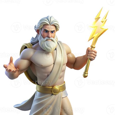 Dramatic Creative A Powerful Zeus Holding A Lightning Bolt Majestic