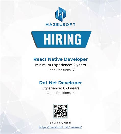 Hiring Jobopening Reactnative Dotnet Careeropportunity Hazelsoft Hazelsoft 11 Comments