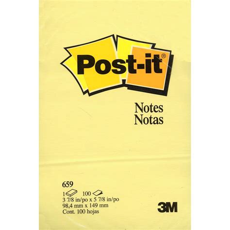 Post It Notes 4x6 Canary Yellow 100 Sheets