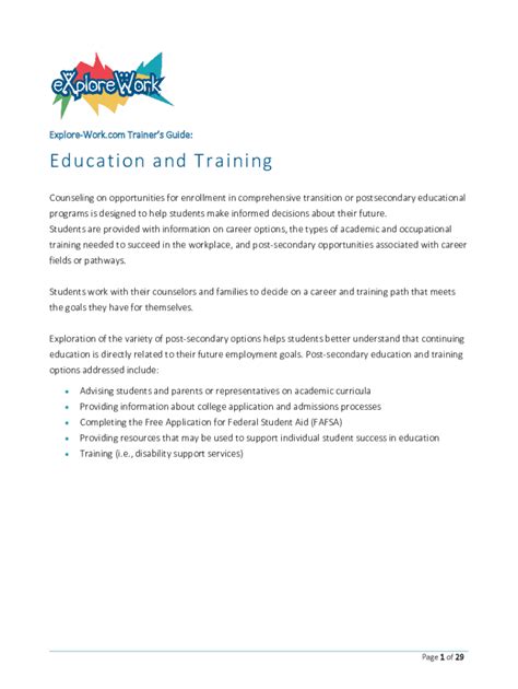 Fillable Online Introduction To Pre Employment Transition Services Fax Email Print Pdffiller