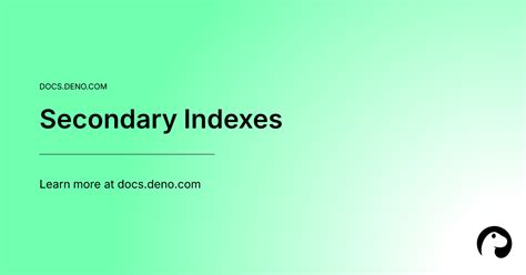 Secondary Indexes Secondary Indexes