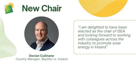 Irish Solar Energy Association Appoints Declan Cullinane As New Chair Solar Ireland