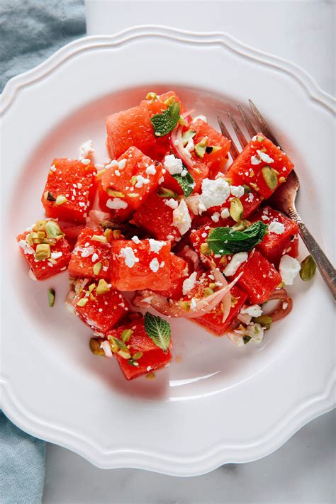 Watermelon Salad With Feta And Mint Recipe Recipesedge