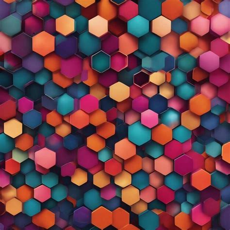 Premium Ai Image Pattern Of Hexagons And Circles Based On Hexagonal Grid