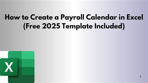 How To Create A Payroll Calendar In Excel Free 2025 Template Included