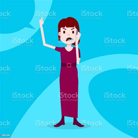 디자인 작업 및 파란색 배경 전체 길이 플랫 사람에 애니메이션에 대 한 하이 틴 문자 화가 전화 여성 서식 파일 개체 그룹에 대한 스톡 벡터 아트 및 기타 이미지 Istock