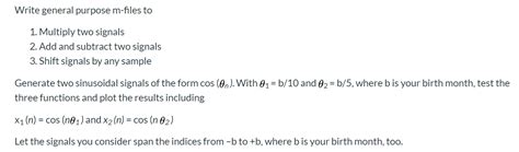 Solved Write General Purpose M Files To 1 Multiply Two