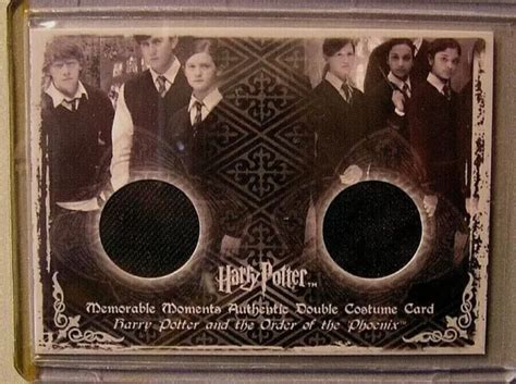 Harry Potter Ootp Rupert Grint Bonnie Wright Weasley Screen Used Costume Card Eur 7397