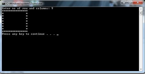 C Program To Print A Box Outline Programmers World