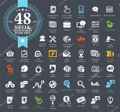 Seo And Development Icon Set Stock Vector Image By ©siak10b 39322083