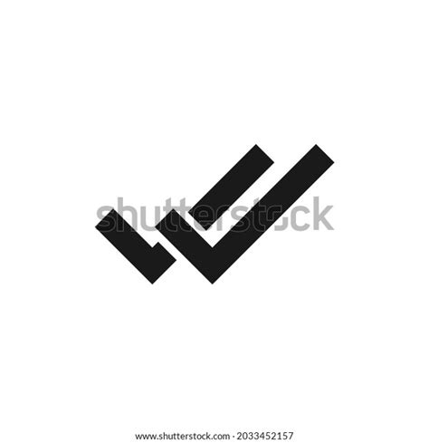 Picture Two Overlapping Ticks Stock Vector Royalty Free 2033452157