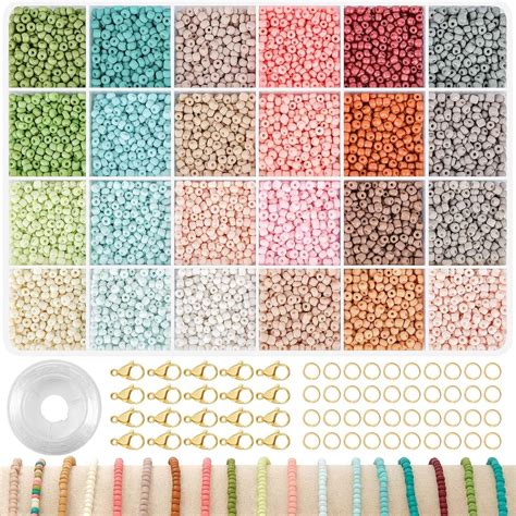 Texgizrly 3mm Glass Seed Beads For Jewelry Making