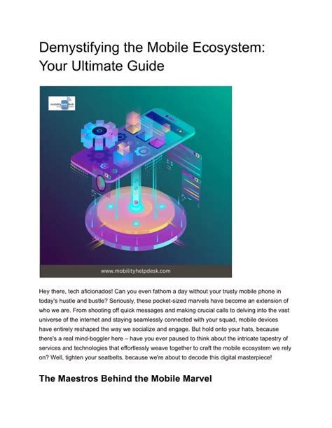 ppt demystifying the mobile ecosystem your ultimate guide powerpoint