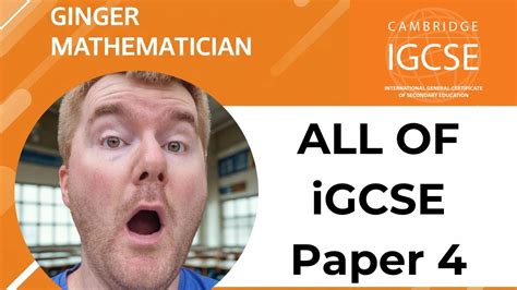 All Of Igcse 0580 Maths Paper 4 In 2 Hours Youtube