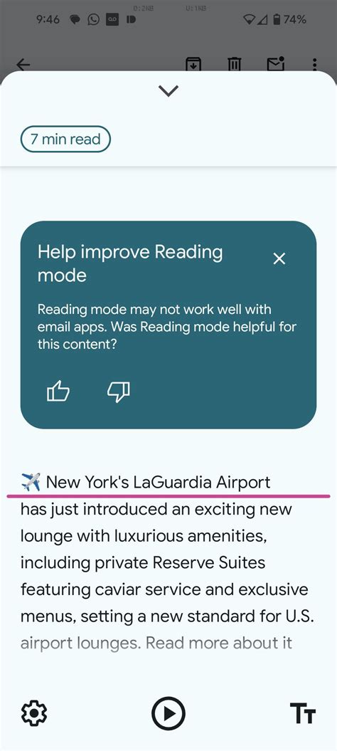 Androids Reading Mode Gains Gmail Functionality So You Can Finally