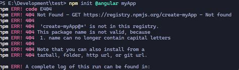 Npm Init Angular Myapp Error · Issue 25135 · Angularangular Cli · Github