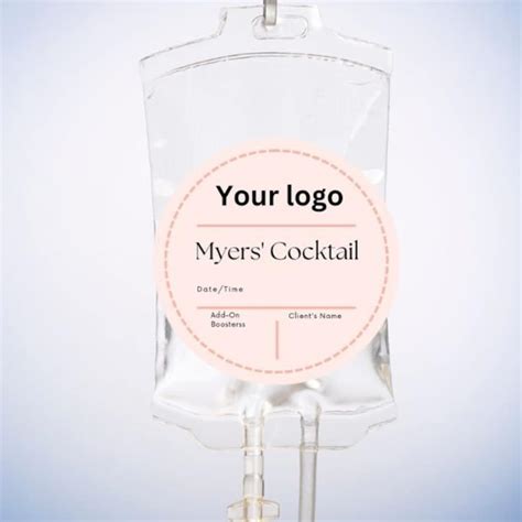 Editable Iv Bag Labels Printable Iv Bag Labels Editable Canva Labels