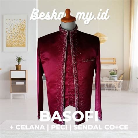 Basofi Muslim Bahan Bridal Premium Jas Pengantin Pria Muslim Basofi Sunda Basofi Akad