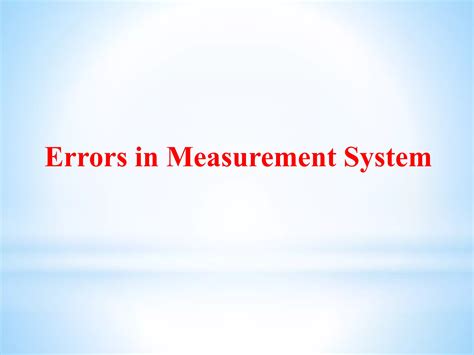 Types Of Errors Ppt