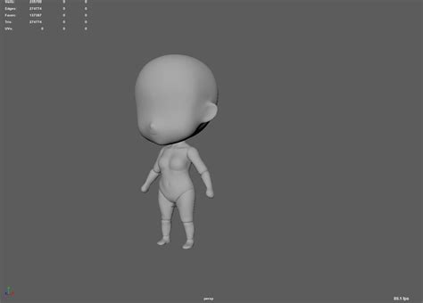Q Version Basic Nude Model D Model Cgtrader