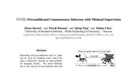 Pinks Preconditioned Commonsense Inference With Minimal Supervision Acl Anthology