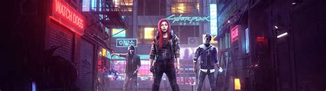 Cyberpunk Dual Monitor Wallpapers Wallpaper Cave