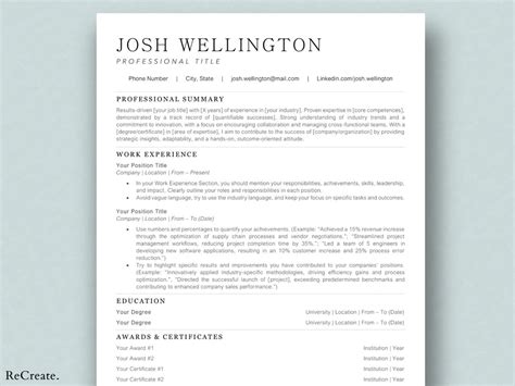 Professional 2026 Resume Template Incl Cover Letter And Reference