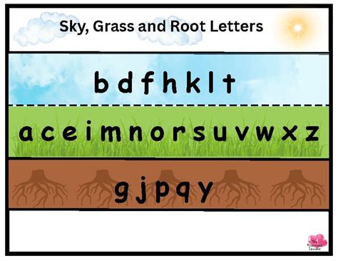 Sky Grass And Root Letters Kindergarten Writing Tool Letter Writing