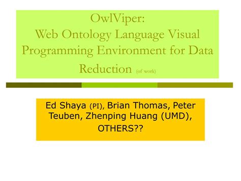 PPT OwlViper Web Ontology Language Visual Programming Environment