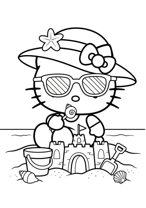 Hello Kitty Summer Coloring Pages Fun Printable Activities
