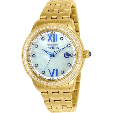 Invicta Womens 23662 Angel Gold Tone Stainless Steel Watch Bezali