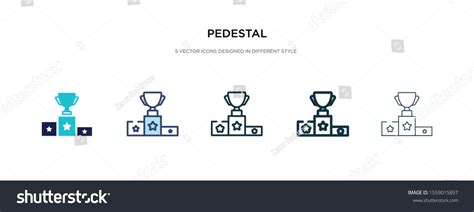 Pedestal Icon Different Style Vector Illustration Stock Vector Royalty Free 1559015897